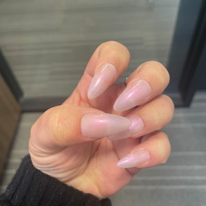 Black Medium Length Coffin Luxury Press on Nails - Etsy