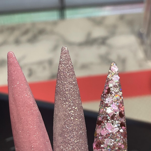 Pink Diamonds Bundle- Dip Powder, Dip Powder for Nails, Acrylic, Pink ...