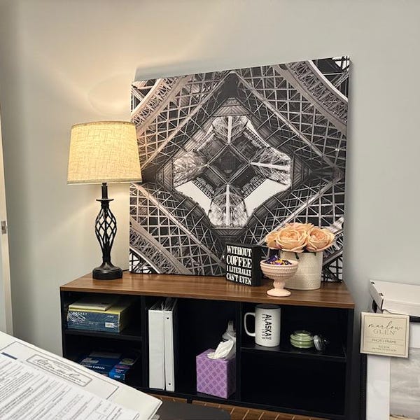 Studio 500 32x32-in in Black and White Eiffel Tower Canvas Wall Art ...