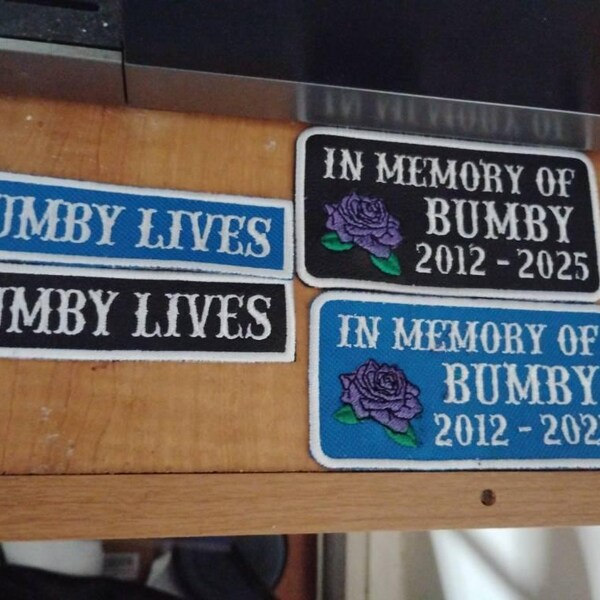 Custom Embroidered Patch - Top and Bottom Ribbon Rocker Motorcycle ...