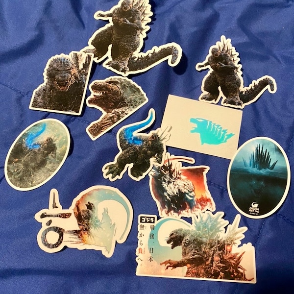 Godzilla Round , Vinyl Decal, Permanent/removable, Kaiju, Holographic ...