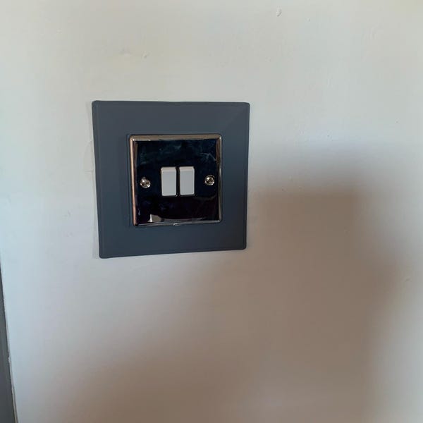 Finger Plates Light Switch Single and Double Plug Socket Surround Panel ...