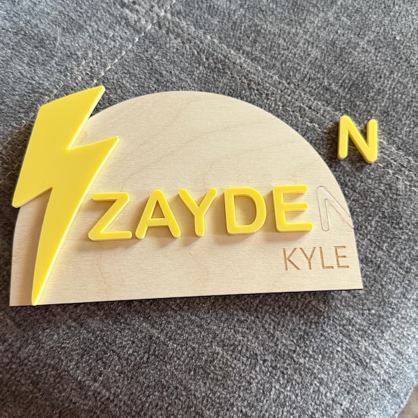 Lightning Bolt Baby Milestone Markers: Baltic Birch Photo Props - Etsy