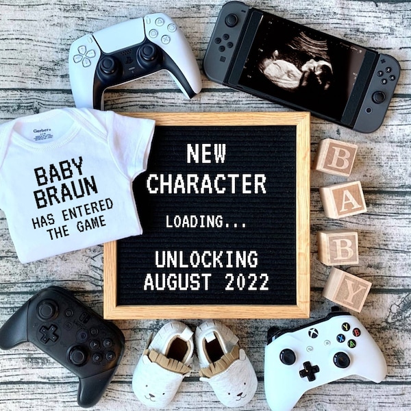 Digital Funny Video Game Player Pregnancy Announcement, New Character ...