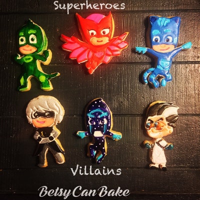PJ Masks Cookie Cutters 6 Pack. Cat Boy Gekko Owlette - Etsy
