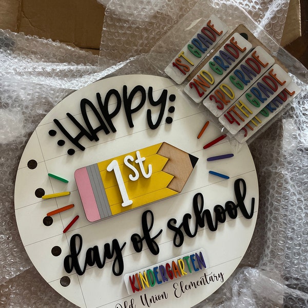 Interchangeable First Day of School Sign, 100th Day of School School ...