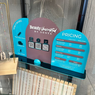 Custom How It Works Sign Table Top Display Sign With Acrylic 3D Icons ...