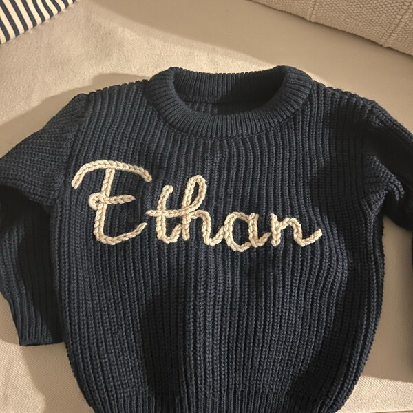 Personalized Baby Name Sweater, Embroidered Children Sweatshirt ...