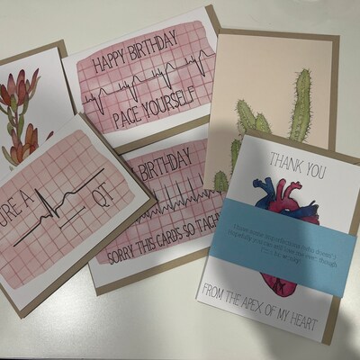 ECG Trace Funny Card Doctor/nurse/paramedic Birthday Cardiology Humour ...