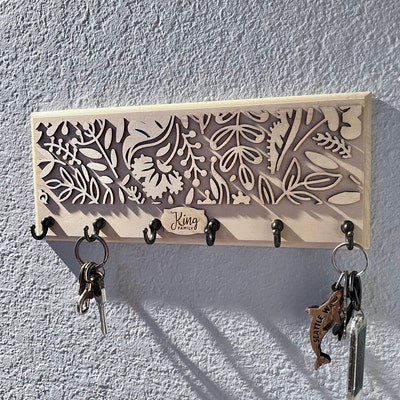 Personalized Key Holder for Wall Modern Entryway Organizer Key Hook ...