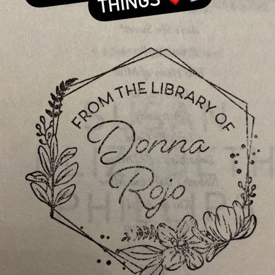 Library Stamp 48 Wooden or Self-inking Calligraphy Bookplate, Ex Libris ...