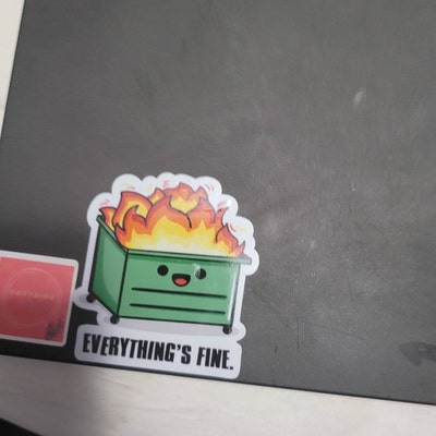 Cute Dumpster Fire Sticker - Etsy
