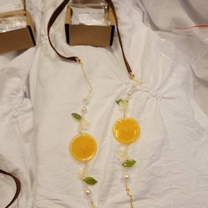 Lemon Slices Glasses Chain Cute Lime Sunglasses Chain Kawaii Fruit ...