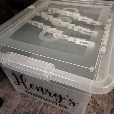 Printable Memory Box File Labels, Digital Download School Memories File ...