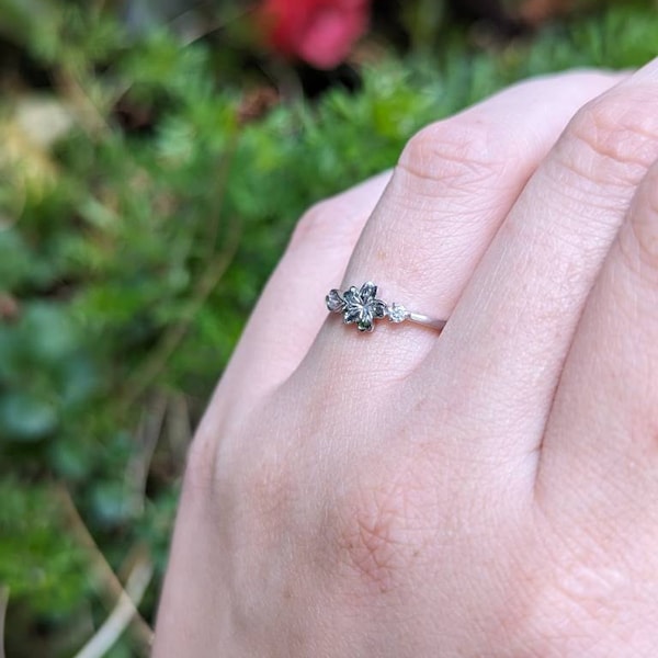 14K Japanese Sakura Ring, Cherry Blossom Ring, Mum Daughter Promise ...