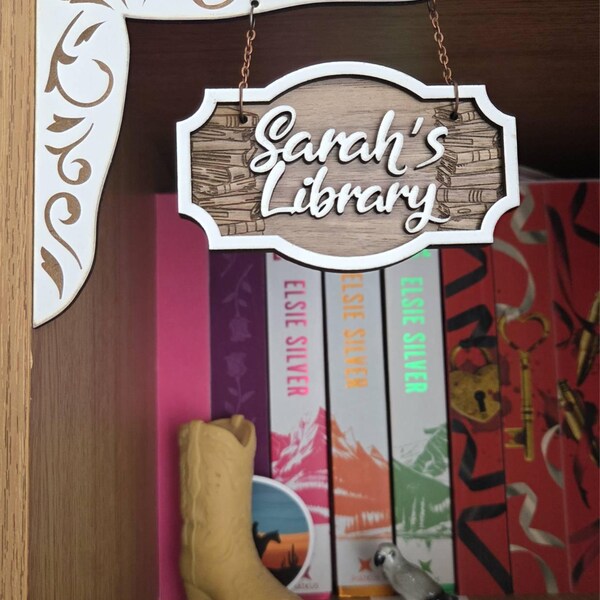 Fantasy Bookshelf Sign, Bookshelf Genre Hangers, Bookshelf Fantasy Sign ...