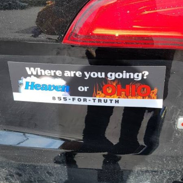 Where Are You Going? Heaven or Ohio? Funny Meme Billboard Cursed Car ...