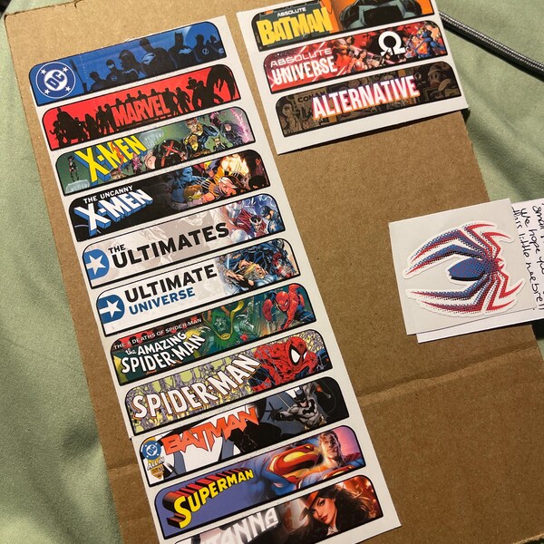 Custom Comic Books Divider Labels, Comic Labels, Comic Stickers ...
