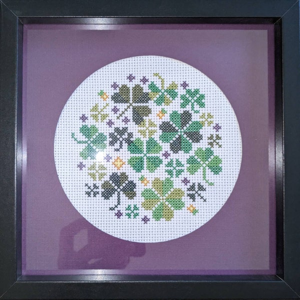 Lucky Clover, Cross Stitch, PDF Pattern, Shamrock, Modern, Cute, Easy ...