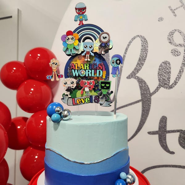 Personalized Dandy’s World Cake Topper | Shaker & Light-up Cake Topper ...