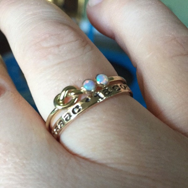 PERSONALIZED RING Stamped Name Ring Hand Stamped Gold, Fine Silver ...