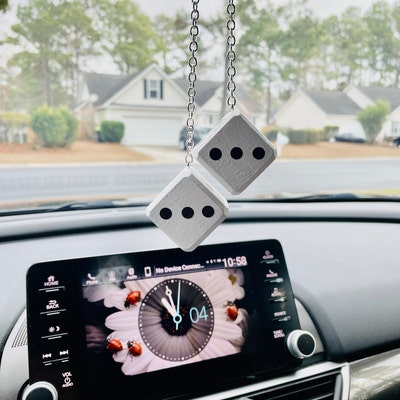 White Dice With Black Dots and Chain or Cord - Etsy