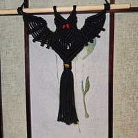 Macrame Bat Patterns, Gifts for Witches, Modern Halloween, Macrame Instructions, Pdf Pattern ...