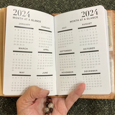Printable 3x4 Month Calendars Black and White Journal Cards - Etsy
