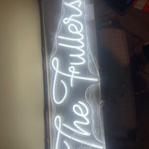 Initials Neon Sign Custom Wedding Decor, Custom Name Sign Wall Decor ...