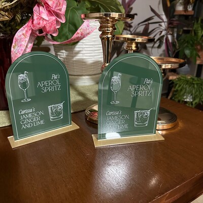 Signature Drink Bar Menu Sign Signature Cocktails Personalized Drinks ...