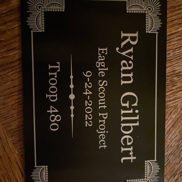 Laser Engraved Metal Plate - Custom Memorial Plaque - Personalized to ...