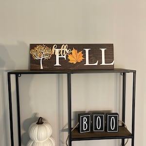 Personalized Hello Fall Sign Autumn Wall Decor Fall Wall - Etsy