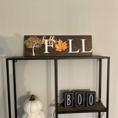 Personalized Hello Fall Sign Autumn Wall Decor Fall Wall - Etsy