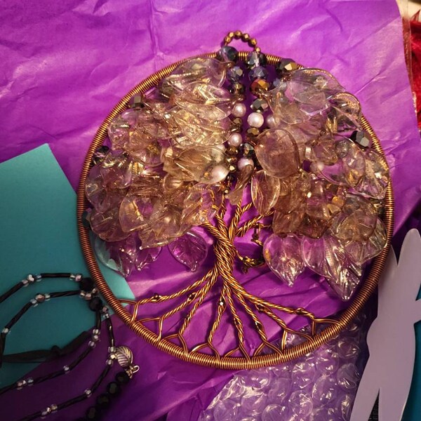 Blue Moon Dragon Tree of Life Wall Hanging - 4” Black and Blue Crescent ...