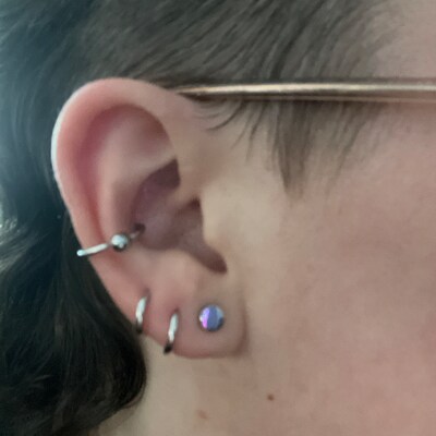 Septum Stretching Kit Black Acrylic Pincher Kit Septum & Ear Gauging ...