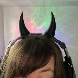 UV Reactive Demon Horns Small Cute Gothic Devil Halloween | Etsy