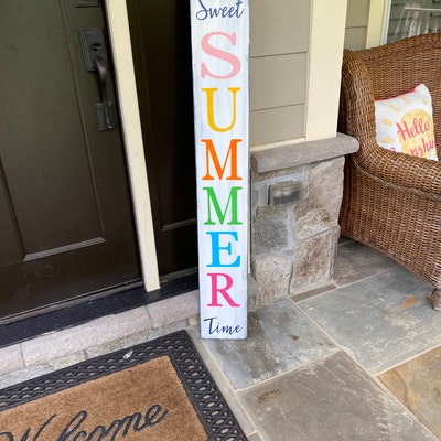 Sweet Summer Time Porch Sign Reversible Distressed Wood Sign Rustic ...