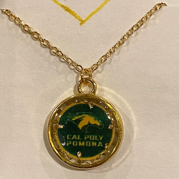 Custom College Necklace, Gold/silver College Logo Necklace, College ...