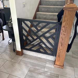 Mid Century Modern Gate Dog Gate Pet Security Gate Wooden Security Gate ...