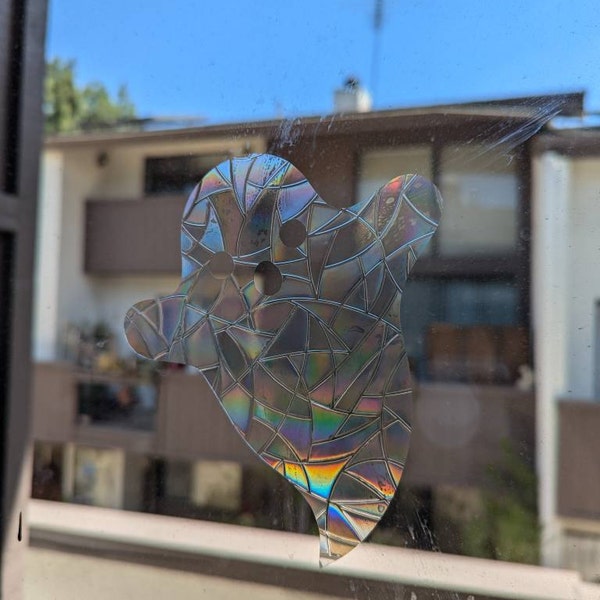 Floral Border Suncatcher Window Decal, Sticker, Rainbows, Bouquet ...