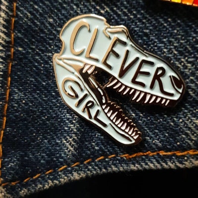 Blue Clever Girl Jurassic Park Enamel Lapel Pin / Buy 3 Pins Get 1 Free ...