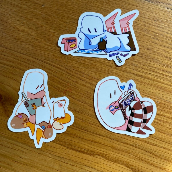 Cute Ghost Waterproof Sticker Set! V3 - Etsy