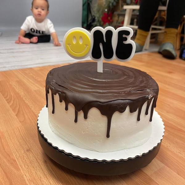 First Year Down Cake Topper | Personalized Cake Topper | Football ...