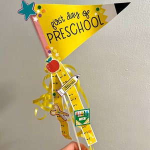 First Day of School Flags Printable Back to School Pennant Flags ...