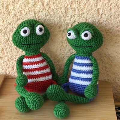 Easy Pattern Crochet Frog With Long Legs Frog Amigurumi PDF Crochet Toy ...