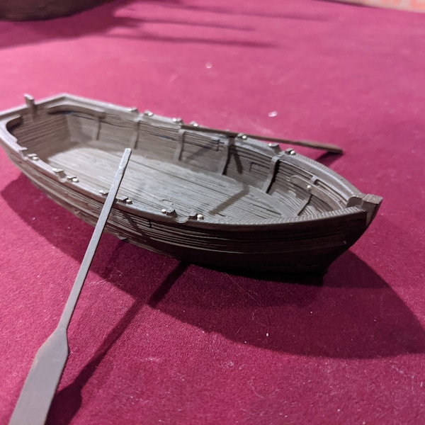 Dnd Long Boat Rowboat Skiff Pirate Fishing Sea Boat Vessel Tabletop ...