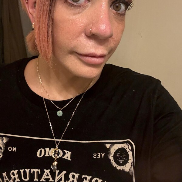 14K Gold Filled Labradorite Charm Necklace the Antique Labradorite Gold ...