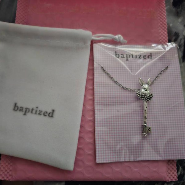 Secret Key & Bow Stainless Steel Chain Necklace - Etsy