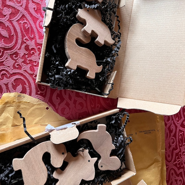 Dinosaur Handles Made of Untreated Walnut Wood (t-rex Brachio Stego ...
