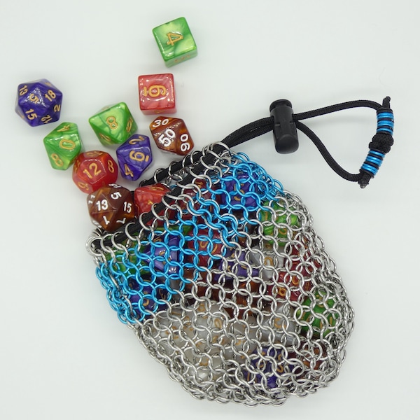 Chainmail Dice Bag Tutorial - Beginner Metal Drawstring Pouch Craft ...